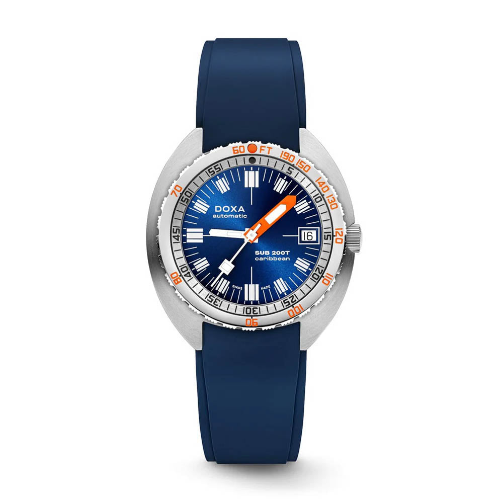 DOXA SUB 200T Caribbean Rubber Strap | King Jewelers
